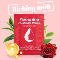 China Wholesale pH Balanced Feminine Wipes Flushable 14x16cm Biodegradable Wet Wipes for Women for sale