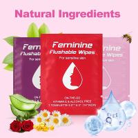 China Customized scented On-The-Go Flushable pocket wipes for travel use for sale