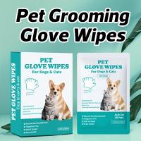China Custom Portable Pet Glove Wipes 23x25cm with Individual Packaging for Daily Pet Grooming and Cleaning for sale