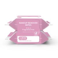 China Fragrance-Free Makeup Remover Wipes 18.7x18.5cm, 60-Pack Biodegradable Plant Fiber with OEKO & FSC Certifications for sale