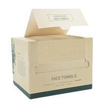 China 50-Piece Bamboo Disposable Face Towels 10x12 Inch 80gsm - Biodegradable & Hygienic Skin Care for sale