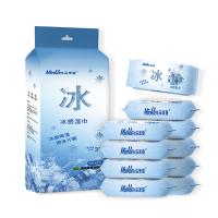 China Wholesale 14x15cm Portable Cooling Wipes with Mint for Refreshing Relief for sale