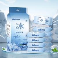 China Wholesale 14x15cm Portable Mint Cooling Wipes for Fitness and Exercise 40-100gsm for sale