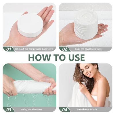China Wholesale 5-Piece Magic Compression Towels 30×60cm & 70×140cm Sizes | 100% Viscose Material | Custom Logo Packaging for sale
