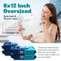 China OEM Custom Incontinence Disposable Washcloths 8x12 Inch 50pcs for Hospital Home Care for sale