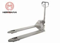 China 304 Stainless Steel Pallet Truck With PU / Nylon Wheel for sale