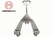 China 304 Stainless Steel Pallet Truck With PU / Nylon Wheel for sale