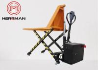 China 1000kg 1500kg Scissor Electric High Lift Pallet Truck Movable Or Non Movable for sale