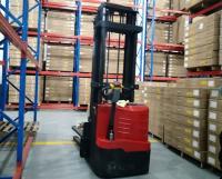 China Walking Type Electric Pallet Stacker 1 Ton 1.5 Tons Capacity With Charging Battery for sale