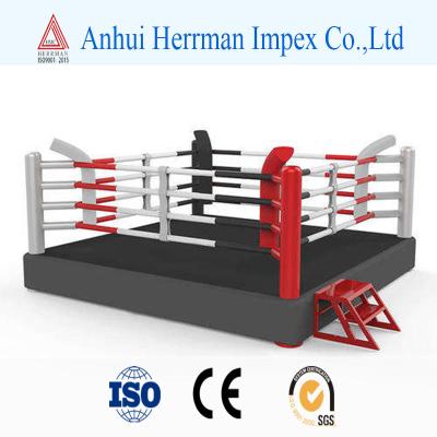 China Canvas Material Competition Boxing Ring 4mx4m Ground Style for sale