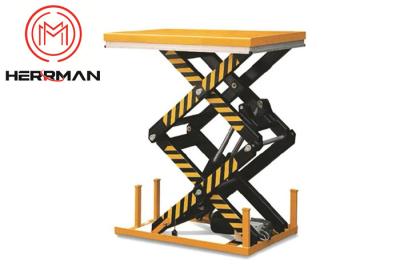 China 1000kg - 2000kg Fixed Semi Electric Lifting Platform Table Size 1600x1200mm for sale