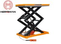 China 1000kg - 2000kg Fixed Semi Electric Lifting Platform Table Size 1600x1200mm for sale