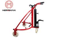 China Manual Hydraulic Oil Drum Trolley Suitable For Iron And Plastic Drum Capacity 350kg for sale