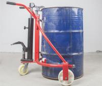 China Manual Hydraulic Oil Drum Trolley Suitable For Iron And Plastic Drum Capacity 350kg for sale