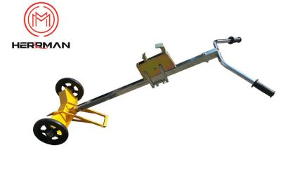 China Yellow 450kg Oil Drum Hand Pallet Trolley Walking Type for sale
