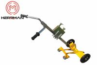 China Yellow 450kg Oil Drum Hand Pallet Trolley Walking Type for sale