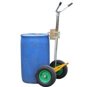 China Yellow 450kg Oil Drum Hand Pallet Trolley Walking Type for sale