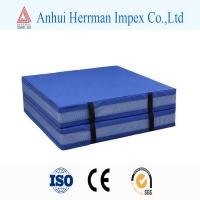 China Gym Fitness Exercise Foam Foldable Gymnastics Mat Blue for sale