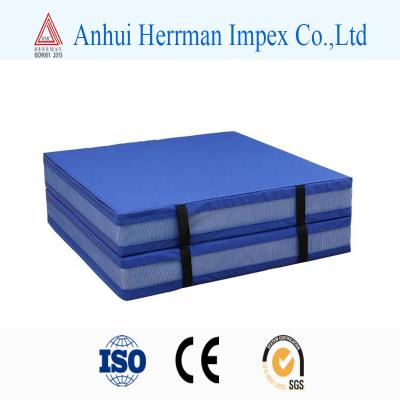 China Gym Fitness Exercise Foam Foldable Gymnastics Mat Blue for sale