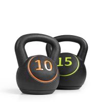 China Weight Lifting Training Dumbbell Cement Plastic Kettlebell Set Cast Iron for sale