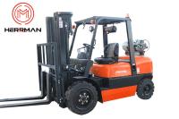 China 4 Tons 3000mm Lift Height LPG Forklift Mitsubishi PSI 2.4 Engine Seated Driving for sale