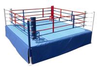 China Commercial Canvas Floor Powder Coated AIBA Boxing Ring for sale