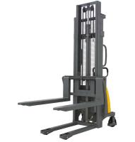 China 1500kg 1.5 ton Capacity Economical Walkie Semi Electric Stacker With Adjustable Forks for sale