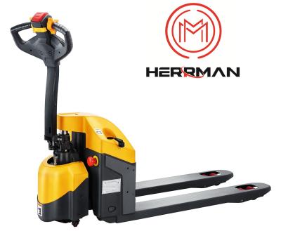 China 4.8km/H 180mm Height 1500kg Electric Riding Pallet Jack for sale