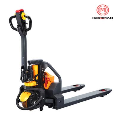 China 1500kg 3300lbs Self Propelled Pallet Truck Warehouse Loading Equipment for sale