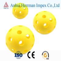 China PE  74mm 40 Holes Backyard  Bulk Pickleballs With Logo Imprintable for sale