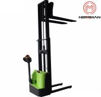 China 2200~3300lbs / 1.6~3 metersElectric Pallet Stacker Walke Type 24V Lead Acid Battery for sale