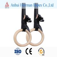 China Wooden Gymnastic Ring Nylon Straps For Gym for sale
