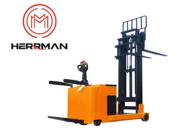 China Warehouse Material Handling Rack Stacking Forklift Electric Stacker Machine for sale