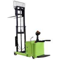 China Warehouse Material Handling Rack Stacking Forklift Electric Stacker Machine for sale