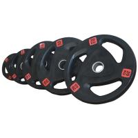 China Universal Training Gym Lifting  Rubber Bumper Plate With Handles for sale