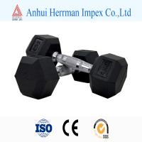 China Home Gym Bodybuilding Equipment Fixed pvc  poly hex barbell set for sale