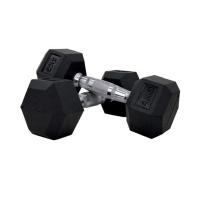 China Home Gym Bodybuilding Equipment Fixed pvc  poly hex barbell set for sale