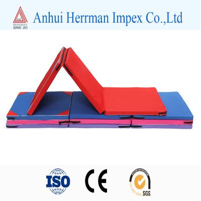 China Polymeric Sponge  Exercise Fitness Non Slip Tri Fold Yoga Mat For Pilates Sports for sale