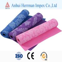 China Gymnastics Logo Printable Fold Up PVC Yoga Mat non slipping design for sale