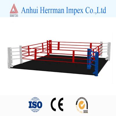 China Floor Level Kick Boxing Ring heavy gauge structure Boxing MMA Equipment for sale