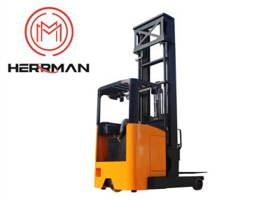 China Narrow Channel 48V 2000KG 4500MM Seated  EPS Electric Reach Forklift for sale