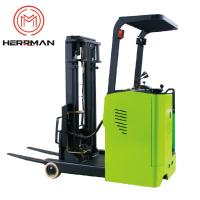 China Narrow Channel 48V 2000KG 4500MM Seated  EPS Electric Reach Forklift for sale