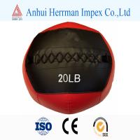 China 30 Pound Durable PU Leather Soft Body Sport Medicine Ball , Fitness Exercise Balls for sale