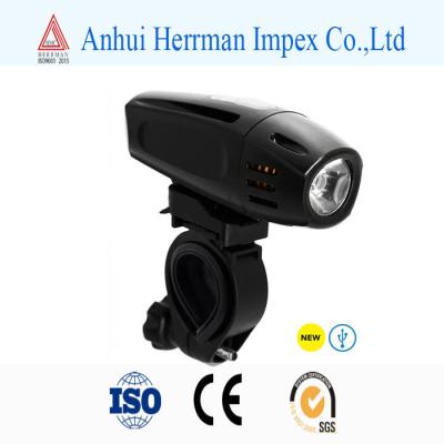 China USB Rechargeable  3.7V 1300mAh Bicycle Head Light With Low Battery Indicator for sale
