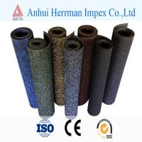 China 6mm  Rubber Floor Mats ，Rubber Rolls Shock Absorption Floor Tile For Gym for sale