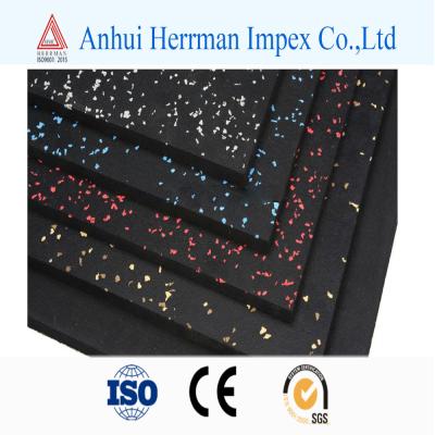 China Anti-Slip EPDM Gym Rubber Flooring Rolls Tiles Sports Equipments Rubber Mat for sale