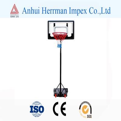 China Adjustable Portable Basketball Hoop For Kids PC Backboard PE Frame Steel Pole for sale