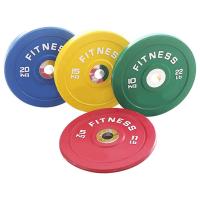China Weight Colorful Bumper Plates High Density Rubber For Gym for sale