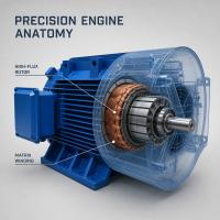 China 55 kW IE4 Efficiency Permanent Magnet Motor Drop In Retrofit Permanent Magnetic Generator for sale