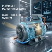 China 300kW Water Cooled Permanent Magnet Generator Pure Copper 20 Year Lifespan for sale